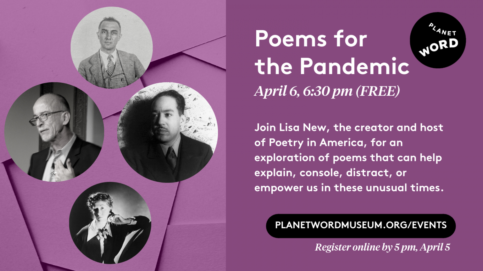 Planet Word Museum and Poetry in America present: Poems for the ...